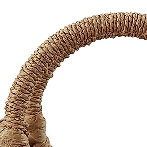 HBJE Women Handbag Rattan Wicker Straw Woven Half-round Bag Large Capacity Female Casual Travel Tote Fashion,Black white