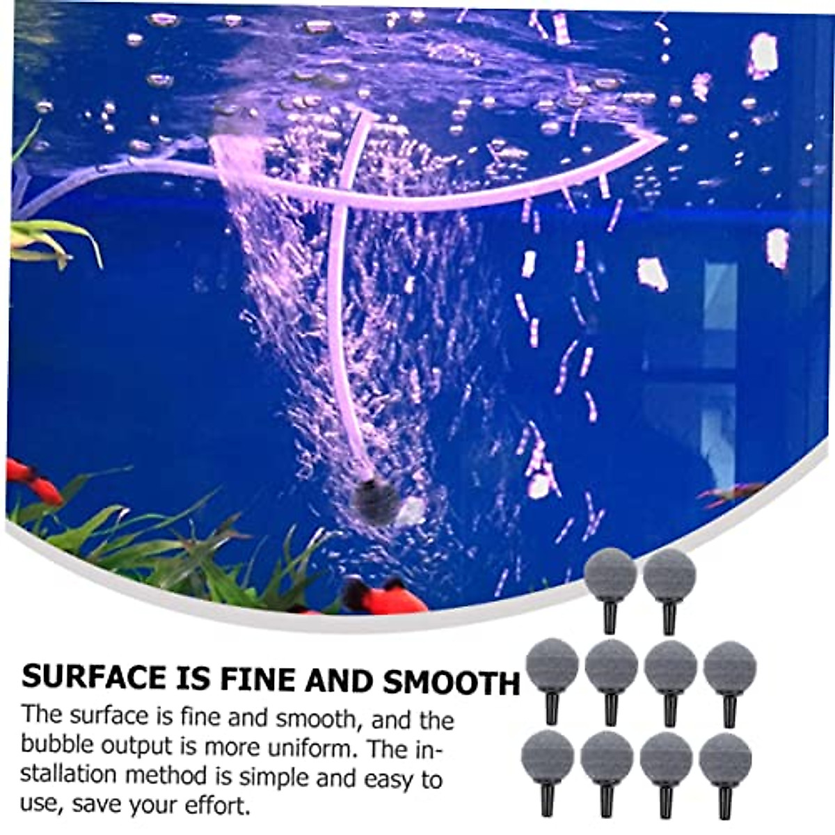 NUSITOU 5pcs Bubble Stone Small Bubbles Hydroponic Systems Hydroponic Air Stone Aquarium Oxygen Aeration Air Fittings Air Bubbling Release Air Stone Oxygen Stone Fish Tank Supplies