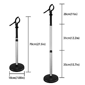 HLGOLDLUO Hair Dryer Stand, 360 Degree Rotating Lazy Hair Dryer Stand Hand Free With Heavy Base, Hands-Free Blow Dryer Holder Countertop, Adjustable Height Hair Dryer Holder