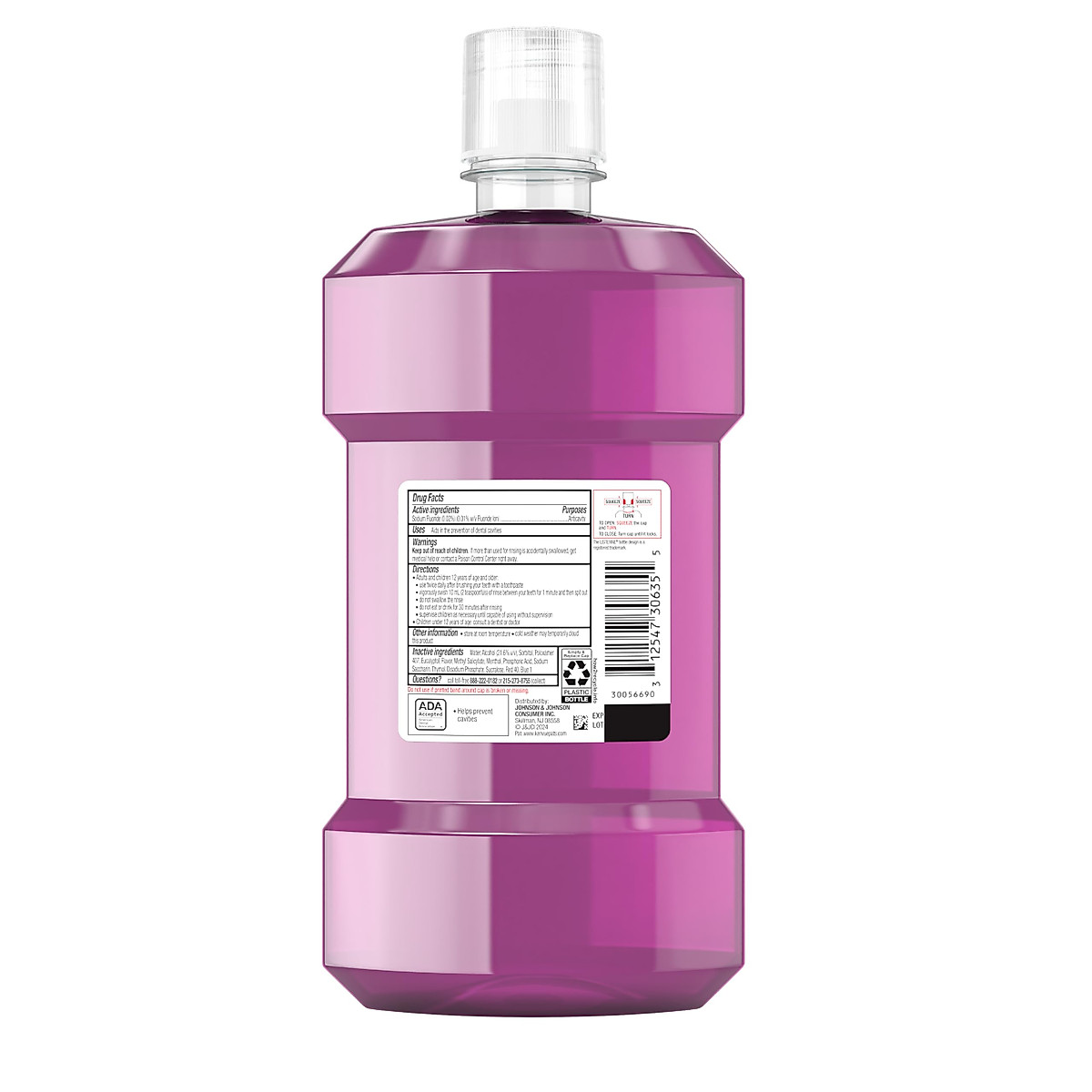 Listerine Total Care Anticavity Fluoride Mouthwash, 6 Benefits in 1 Oral Rinse Helps Kill 99% of Bad Breath Germs, Prevents Cavities, Strengthens Teeth, ADA-Accepted, Fresh Mint, 1 L