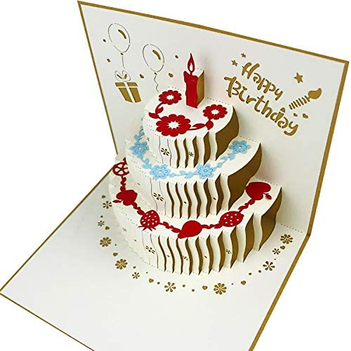 3D Pop Up Birthday Cards,Birthday Greeting Cards Handmade Happy Birthday Cards & Envelopes for Sister, Mom, Wife, Kids, Boy, Girl, Friend