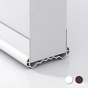 Vastaia 39" Length Door Draft Stopper Under Door Draft Blocker Insulator Door Sweep Weather Stripping Noise Stopper Strong Adhesive (White)