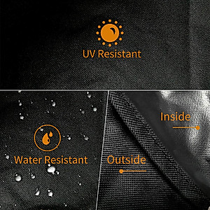 Outspark 28 Inch Griddle Cover-BBQ Accessories for Blackstone 28" Outdoor Flat Top Gas Griddle Grill and Other Similar 28in Griddle Cooking Station,Black,600D Water Proof Canvas,with Support Pole