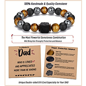 TONY & SANDY Dad Gifts, Dad Gifts for Birthday Christmas, Best Ever Dad to My Dad Bracelet Men Presents Stocking Stuffers Daddy Who Wants Nothing from Wife Son