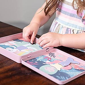 Stephen Joseph, Travel Tin Magnetic Dress Up,Bunny and Cat Small, 40 unique pieces