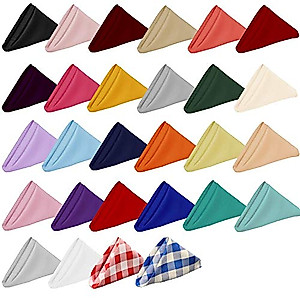 Your Chair Covers - 20 Inch Square Premium Polyester Cloth Napkins. Oversized, Double Folded and Hemmed Table Napkins for Restaurant, Bistro, Wedding - (Blush) (Pack of 10)