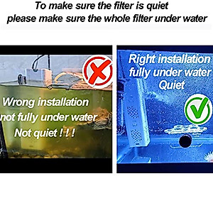 Ultra Quiet Fish Tank Filter 4-in-1 Internal Aquarium Filter,500-1800L/H Submersible Water Filter Pump Multifunctional Filter Water Pump for Betta, Turtle, Pond Fish, Garden. (15W 267GPH (1000L/h))