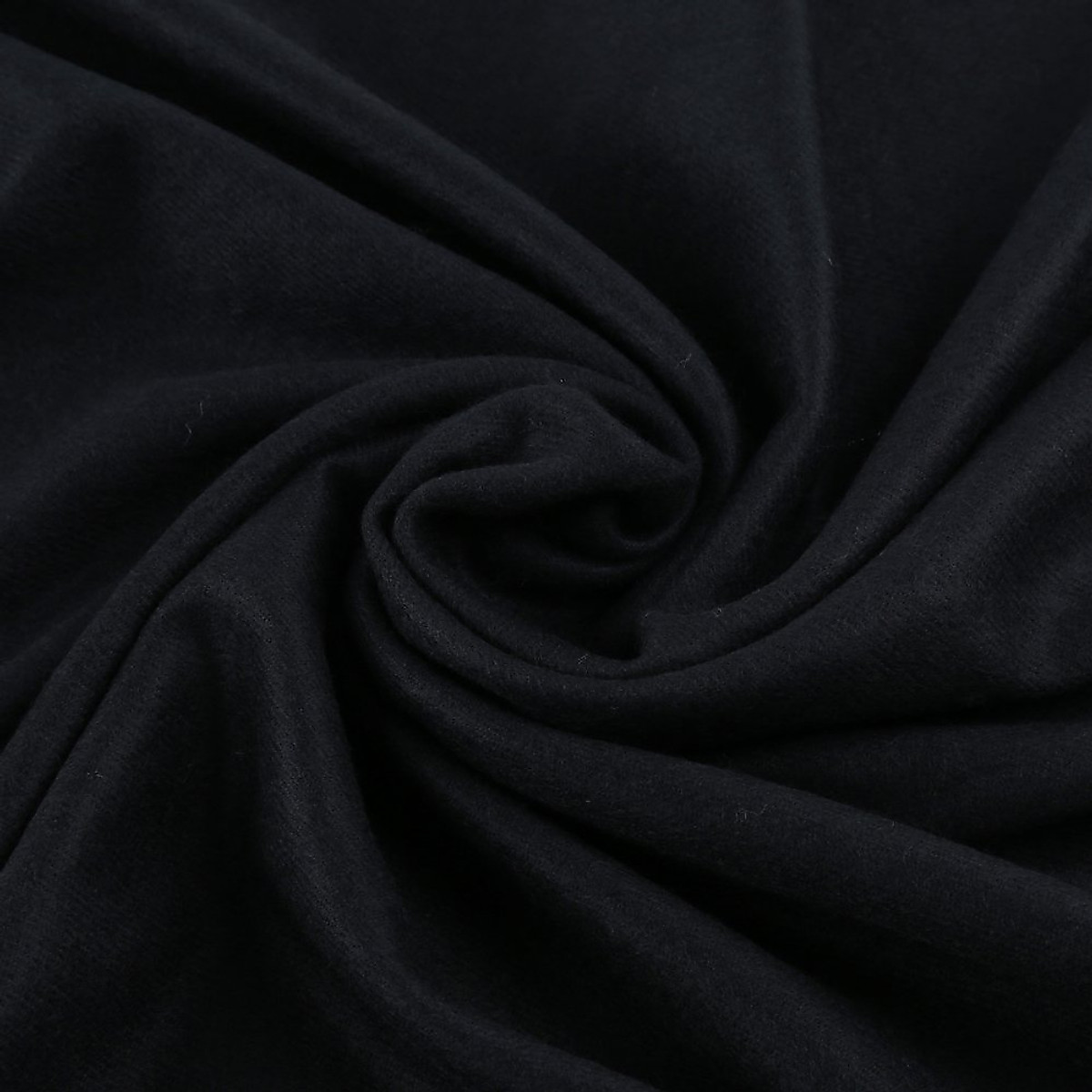 Anboor Super Soft Cashmere Blanket Scarf with Tassel Solid, Black, Size Large