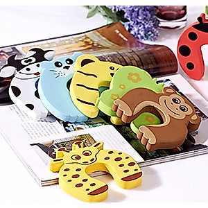 A&S Creavention Animal Foam Door Stopper Cushion Children Safety Finger Pinch 7PCS Set (Mix on Each)