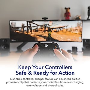 Charging Dock Stations Dual Xbox One Controller Charging Station - Fast Charging Dock with USB Cable & LED Indicator - Compatible with Xbox One S, X Controllers - Wireless Charger (Horizontal)