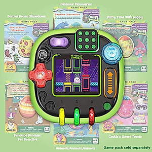 LeapFrog Rockit Twist Handheld Learning Game System, Green and 2-Game Pack: Cookie's Sweet Treats and Dinosaur Discoveries