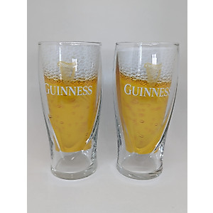 Guinness Signature Pub Edition Pint Glass - 20 Ounce Pints - Set of 4