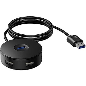 USB 3.0 4-Port USB Hub 5gbps Adapter USB Type C Hub Computer Pc for MacBook Huawei Type C USB 3.0 Hub (Type C,Black) (Type C,Black)