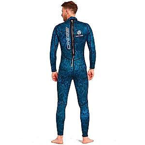 Cressi unisex adult One-Piece 1 piece Spearfishing Wetsuits, One Camo Blue, X-Large US