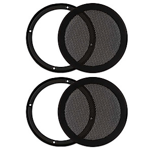 Goldwood Sound, Inc. Monitor Subwoofer Part, Heavy Duty Steel Mesh Snap On Woofer Grills for 6.5" Speakers 2 Grill Pack (SG-M6-2)