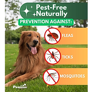 Flea and Tick Prevention for Dogs Chewables - Natural Dog Flea and Tick Control Supplement - Flea & Tick Chews for Dogs - All Life Stages - Made in USA