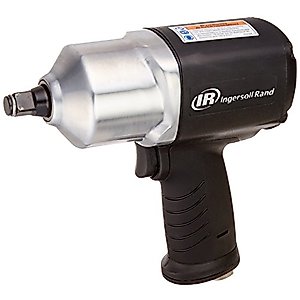 Ingersoll Rand Edge Series EB2125X 1/2" Composite Air Impact Wrench, 690 ft lbs Max Reverse Torque, Lightweight, One Hand Forward/Reverse Switch, Black Silver