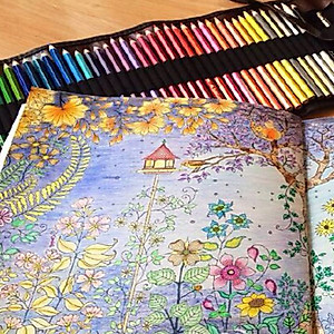 Bringsine Colored Pencils Set for Painting Drawing- 36 Colouring Pencils Leather Case Bag Coloring Book Ideal for Christmas Gifts