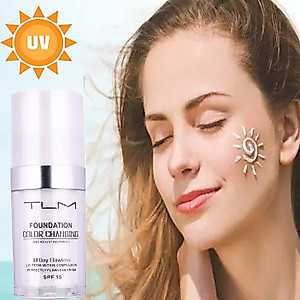30ml TLM Concealer Cover Cream Flawless Colour Changing Foundation Makeup Base Nude Face Liquid Cover Concealer Changing Warm Skin Tone Moisturising Cover for women & girls(2pcs)