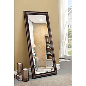 OBIOZZ Bedroom Floor Standing Mirror Home Oil Rubbed Bronze Full Length Leaner Mirror, Designed for Durability, Modern Design Full-Length Mirror
