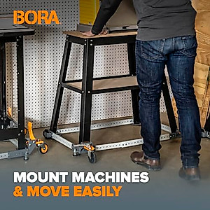 BORA 544002 T-Square Attachment, NGX Clamp Edge Accessory, Circular Saw Guide, Keeps Plywood Cuts Straight and Parallel