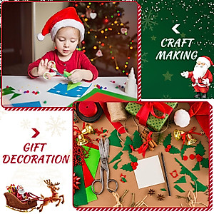 Tenceur 300 Sheets Christmas Construction Paper Bulk Red and Green Cardstock 8.5'' x 11'' White Cardstock Christmas Cardstock 160 GSM Thick Printable Card Stock for Christmas Gift Scrapbook Crafts