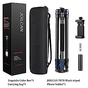 Camera Tripod, 80/84 inches Heavy Duty Tripod for Camera and Phone, 82" Camera Monopod Tripod, DSLR Binoculars Spotting Scope Camcorders Video Tripod Stand, 360 Degree Ball Head, 35 lbs Loads
