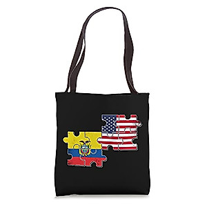 Ecuador USA Flag American Ecuadorian Tote Bag