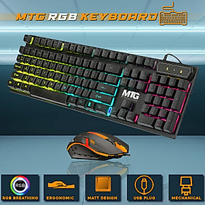 MTG Khuno Gaming Tower PC- Intel Core i5 12th Gen, RTX 4060 8GB 128-bit, 32GB ARGB Ram, 1 TB Nvme, 27 Inch 165HZ Gaming Monitor, RGB Gamer Bundle Combo, Webcam, Win 11 Home