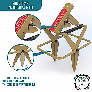 LETYANGER Mole Traps 2 Pack, Mole Killer, Reusable Mole Gopher Traps, Ground Mole Trap for Lawns, Galvanized Steel Mole Scissor Trap, Tan Color