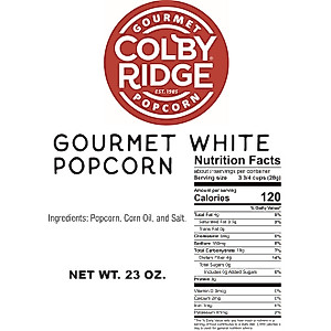 Colby Ridge Gourmet Craft Popped Gluten Free Popcorn Bulk Sized Large Gift Party Bags (Bulk 5 Gal. 80 Cups) (Fluffy White)