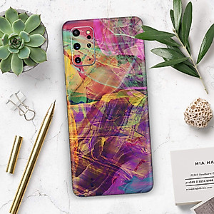 DesignSkinz Liquid Abstract Paint Remix V71 | Protective Vinyl Decal Wrap Skin Cover Compatible with The Samsung Galaxy Note 10 LITE (Full-Body, Screen Trim & Back Glass Skin)