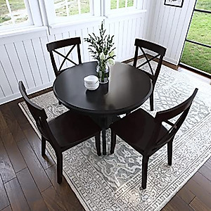 Classic Black 5 Piece 42" Round Dining Set by Home Styles