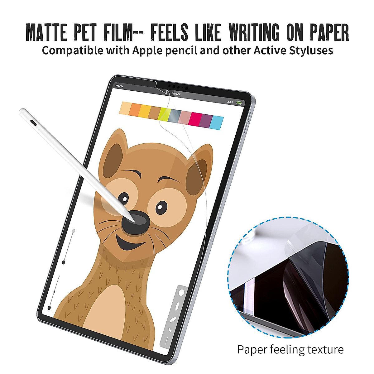 [2 Pack] Paper Screen Protector for iPad Pro 11 inch 2022/2021/2020 & iPad Air 5th(2022)/iPad Air 4th (2020) 10.9 inch, Matte Paper Screen Protector - Write, Draw & Sketch as Using on Paper