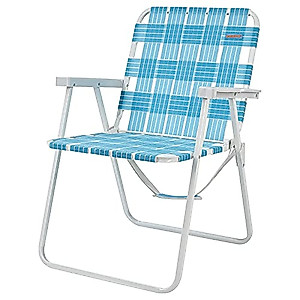 #WEJOY Aluminum Lightweight 4-Position Adjustable Low Seat Folding Beach Chair with Shoulder Strap Cup Holder+Folding Webbed Lawn Beach Chair,High Back Seat Backpack Portable Lightweight Chairs for Ad