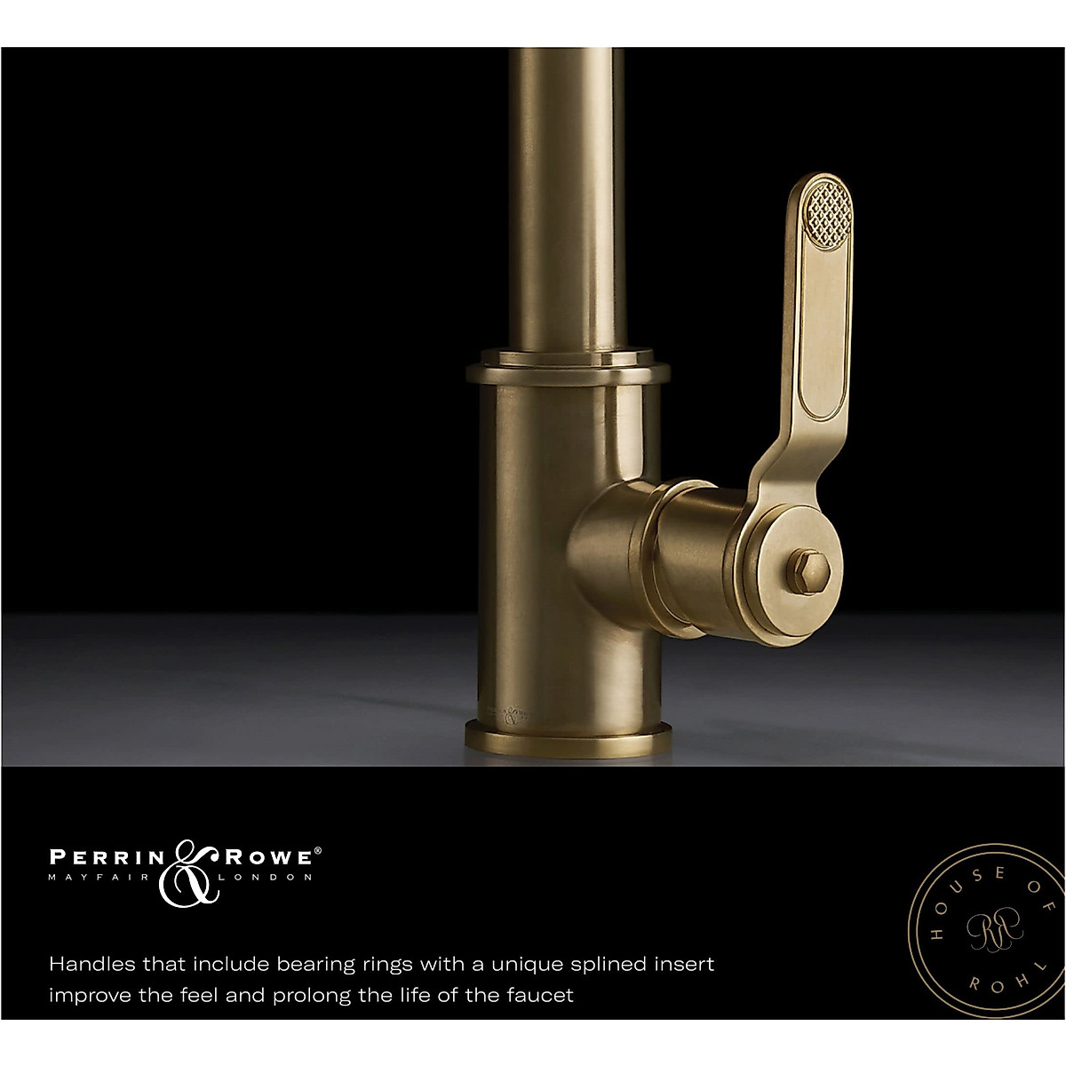 Perrin and Rowe U.CC80AC Rohl Faucet-spouts-and-Kits, Black