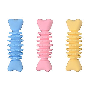 Ldabrye Dog Chewing Toy Dog Chewable Bone Toy 3Pieces Boredom Pets Toy Large Breeds Biting Toy Teether Chew Toy for Dogs Dental Care for Dogs