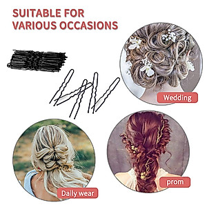 U Shaped IKOCO 2.4 inch Hair Pins for Women's Ballet Buns with Storage Box