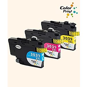 C P 3-Pack (Cyan, Magenta, Yellow) Compatible LC3039 Ink Cartridge Replacement for Brother LC3039XXL LC-3039 XXL LC3037 Work with MFC-J5845DW XL MFC-J5945DW MFC-J6545DW MFC-J6945DW Printers