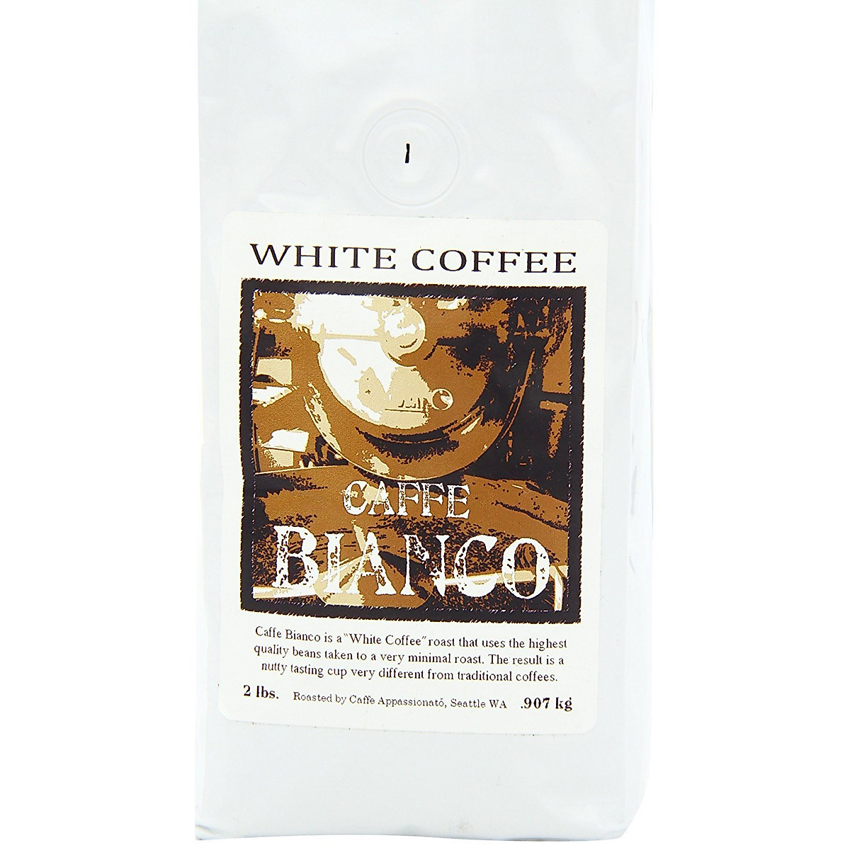 Caffe Appassionato Ground White Bianco 2 Lb, Coffee, 32 Oz