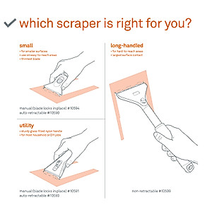 Slice 10593 Regular - Auto-retractable, Utility Scraper, Ceramic Blade Automatically Retracts, Rust Free, Finger Friendly, Soft-Touch Comfort Grips Reduce Strain, 1 Pack