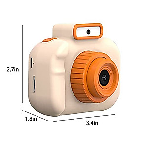 Nsxcdh Children's Digital Camera, 2.0inch IPS Dual Front & Rear Cameras, 4800W HD Camera with 8X Digital Zoom for Photography & Video Recording, Children's Gift