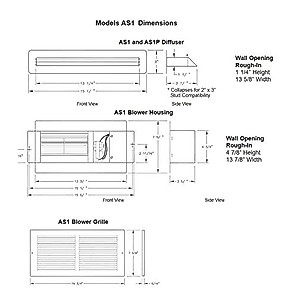 Tjernlund AS1 AireShare Room-To-Room Fan Ventilator, Hardwired,70 CFM