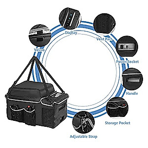 F40C4TMP Insulated Protective Cover Transit Bag for 24 Quart Portable Refrigerator Fridge