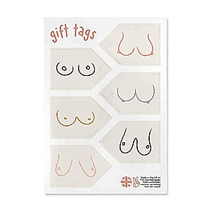 CENTRAL 23 Bridal Shower Wrapping Paper - Birthday Wrapping Paper For Women Girlfriend - 6 Sheets Of Pink Gift Wrap - Pastel Boob Print - Valentines Day Gift Wrap For Her, Wife