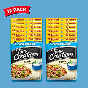 StarKist Tuna Creations Ranch, 2.6 oz pouch (Pack of 12) (Packaging May Vary)