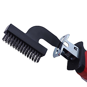 Gazechimp Reciprocating Saw Attachment Electric Cleaning Shovel Wire Brush Reciprocating Brush, Steel Brush