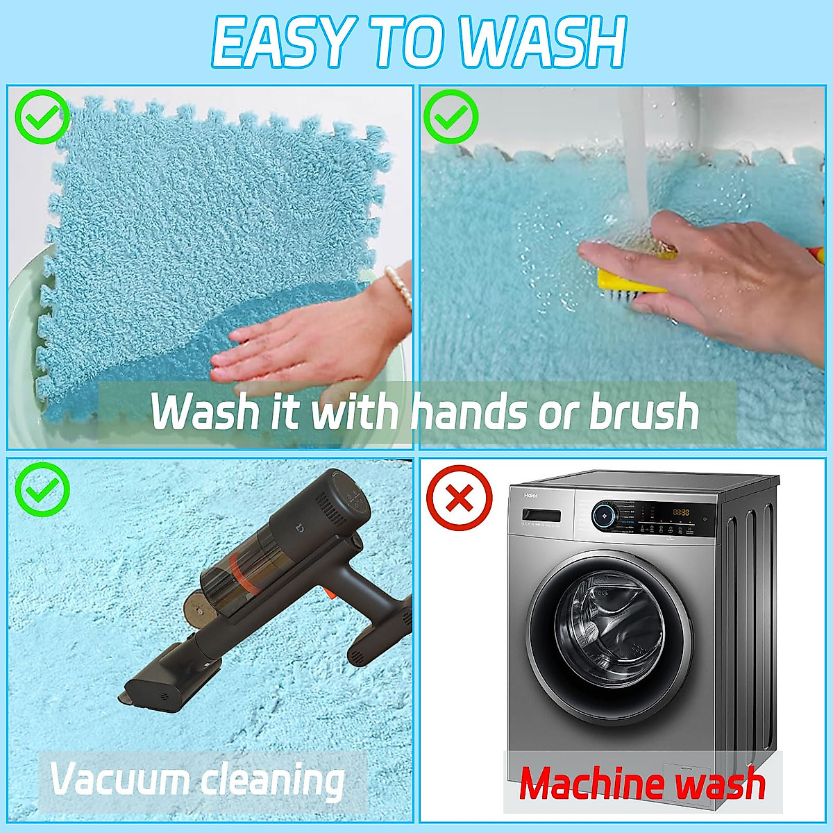 BNOSDM 12Pcs Guinea Pig Plush Pads, Reusable Rabbit Sleeping Floor Mats with Edging, Washable Guinea Pig Fleece Cage Liners, Soft Warm Bunny Bedding, Cage Pad for Small Animals (11.8", Blue)