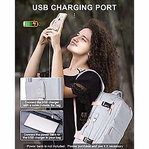 bergsalz Travel Backpack Essentials For Women Men Grey Airline Approved Personal Item Travel Bag Carry On Bag Gym Waterproof Backpack Purse College Laptop Bag