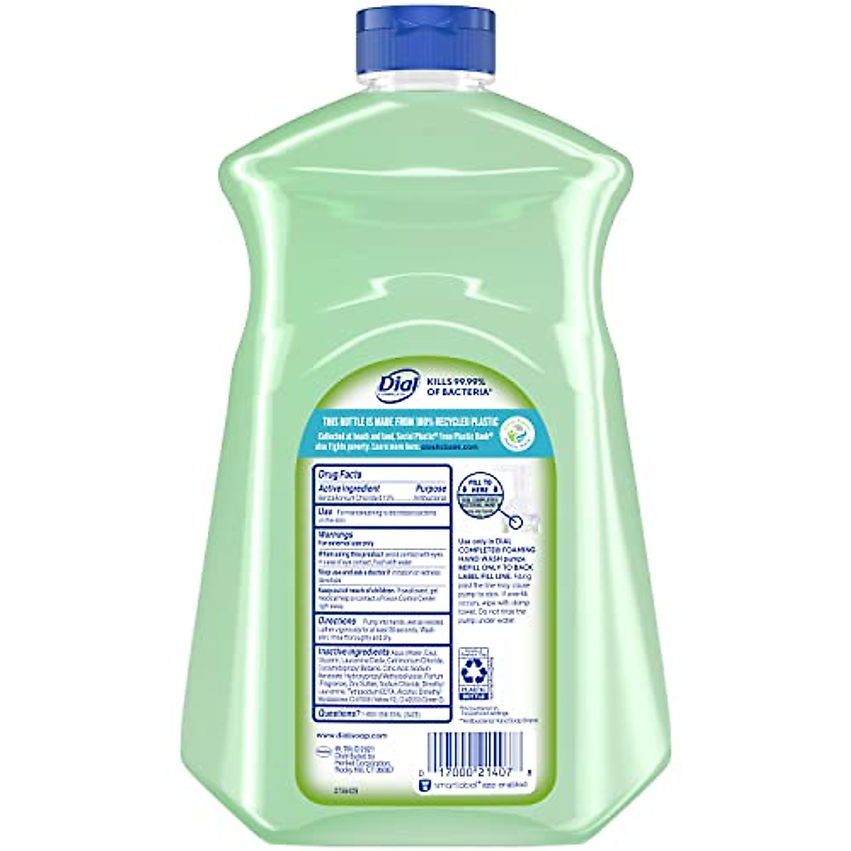 Dial Complete Antibacterial Foaming Hand Soap Refill, Fresh Pear, 52 fl oz